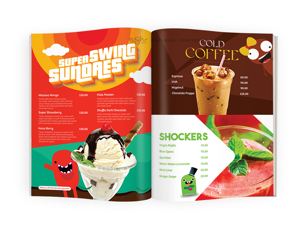 Ice Cube Menu Card 2015 Design | Regin.in